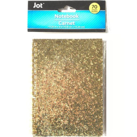 Office | 315 Gold Glitter Notebook | Poshmark